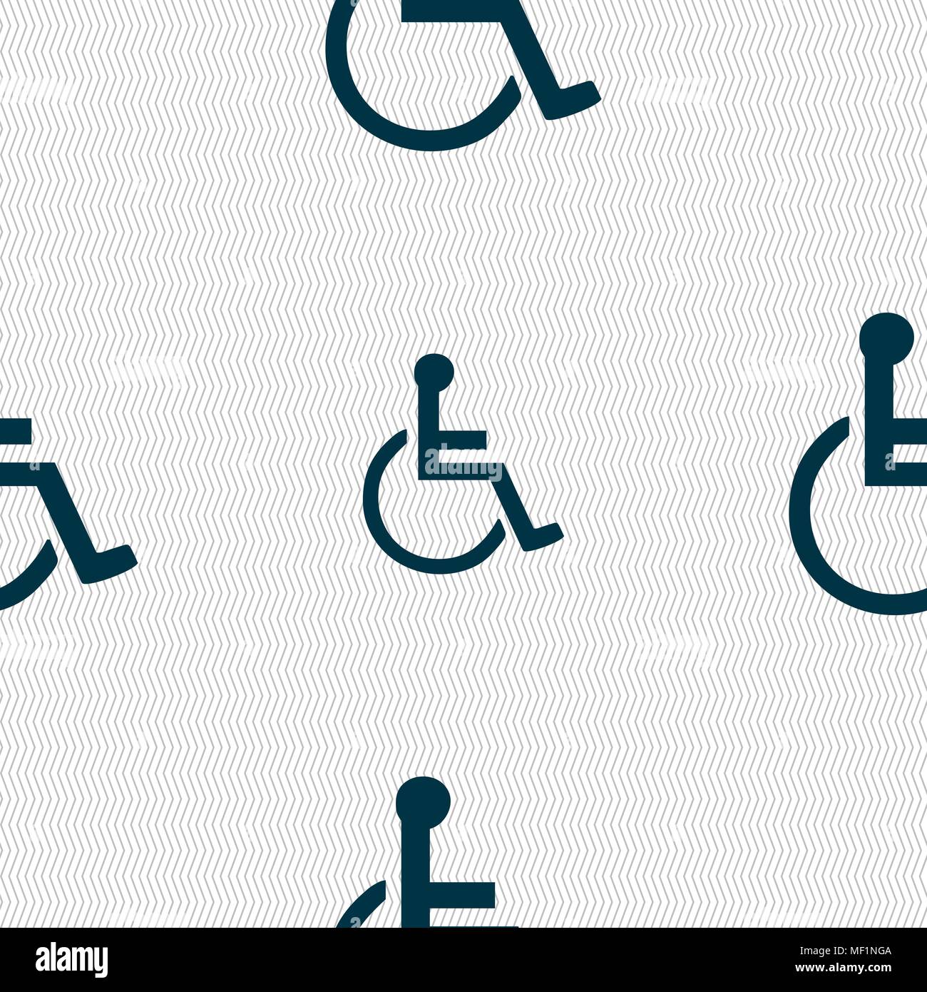 disabled icon sign. Seamless pattern with geometric texture. Vector ...