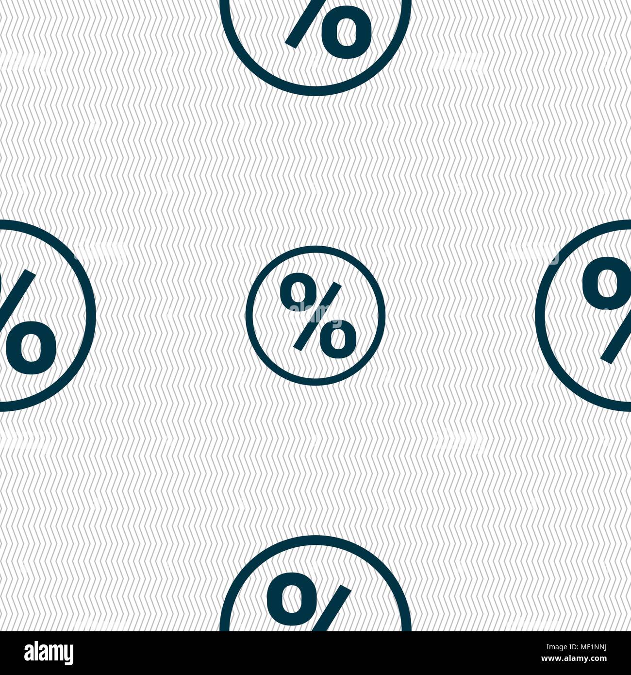 percentage discount icon sign. Seamless pattern with geometric texture ...