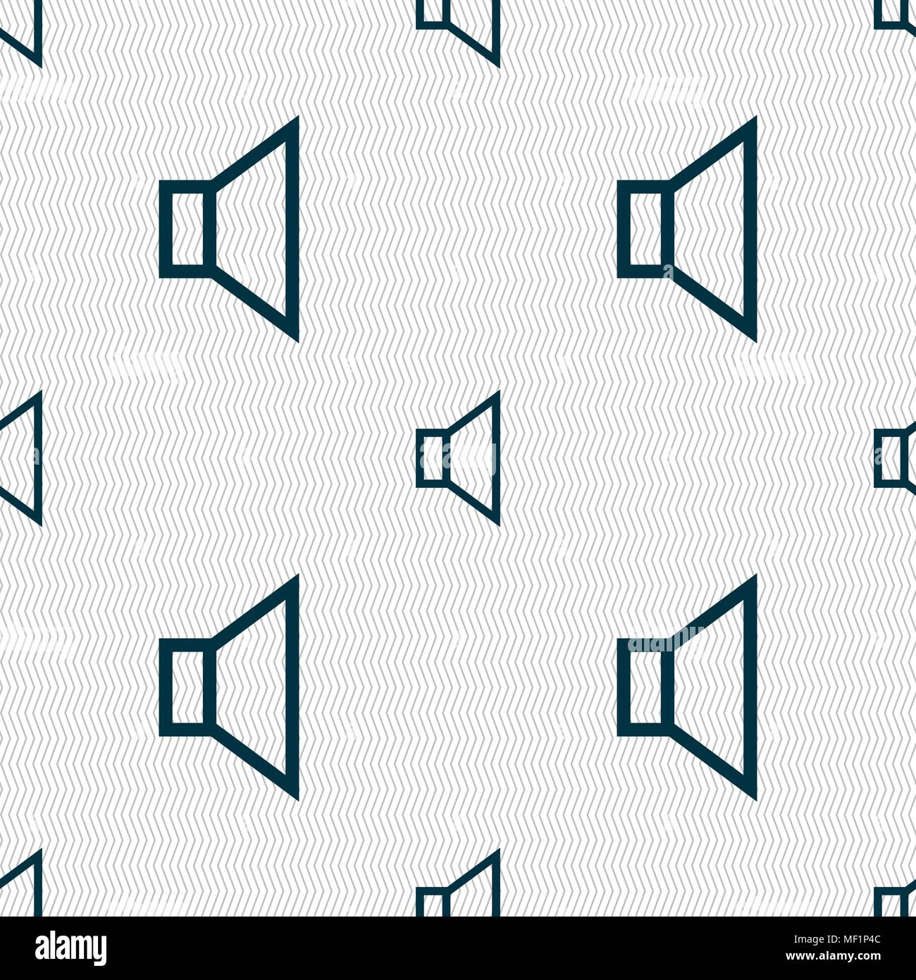 volume, sound icon sign. Seamless pattern with geometric texture ...