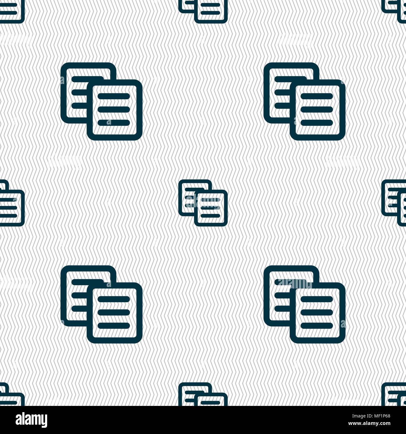 copy icon sign. Seamless pattern with geometric texture. Vector ...