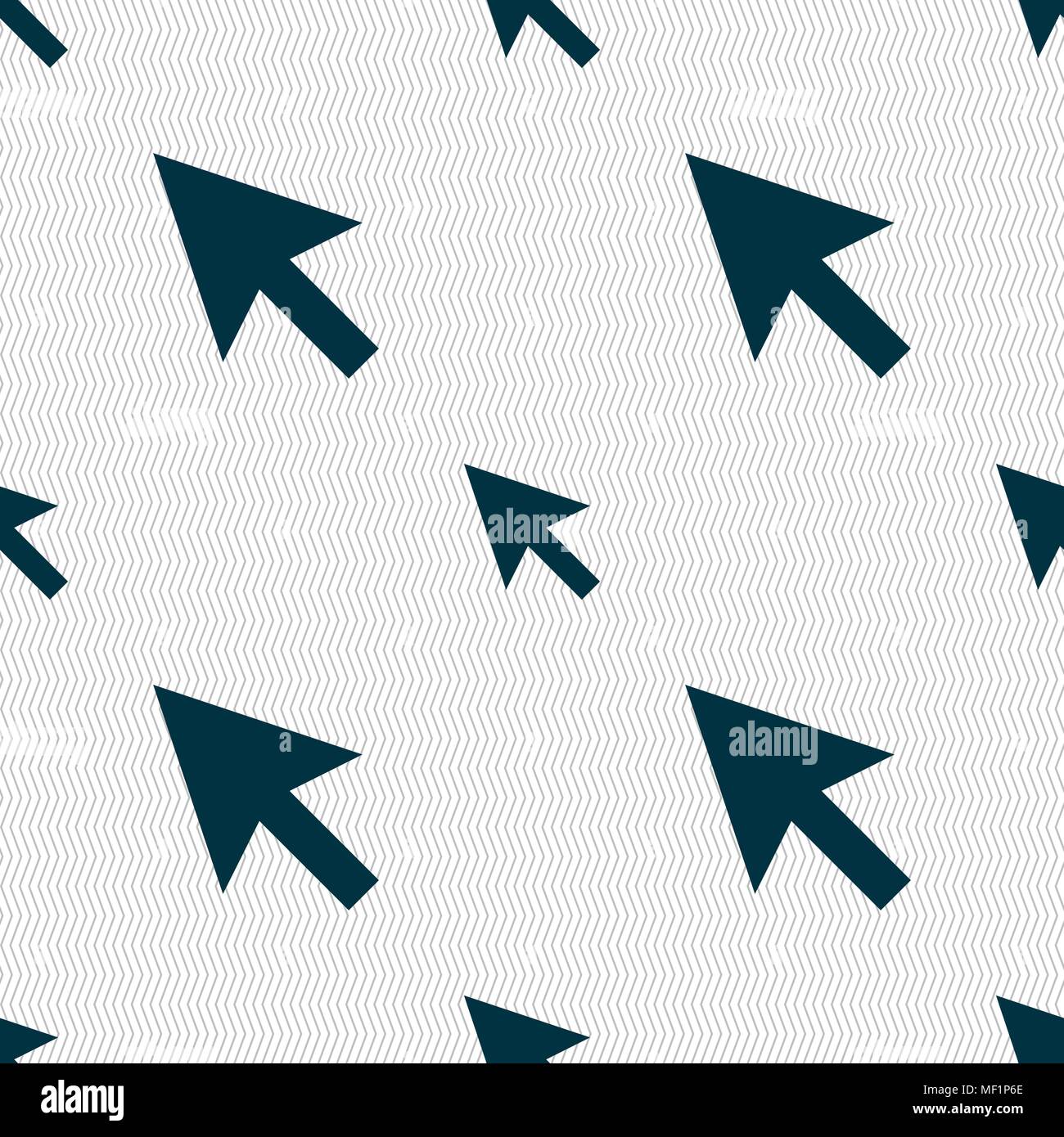 arrow cursor, computer mouse icon sign. Seamless pattern with geometric texture. Vector ...