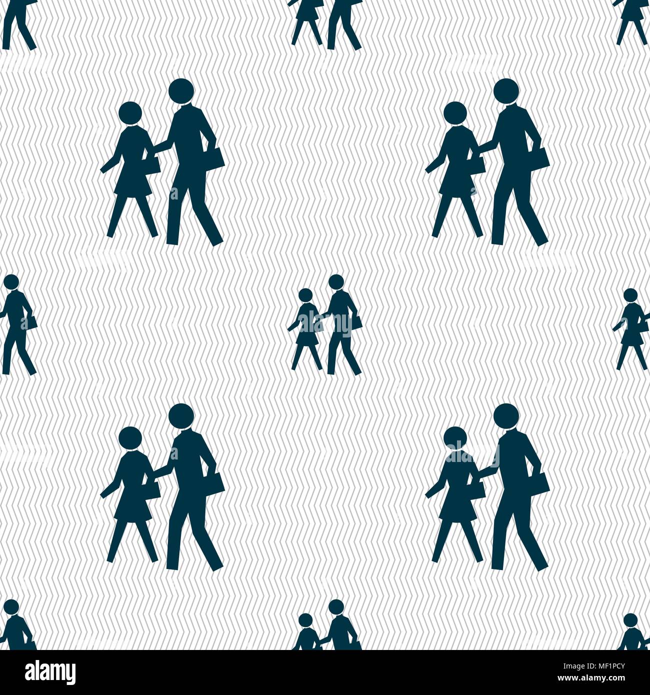 crosswalk icon sign. Seamless pattern with geometric texture. Vector ...