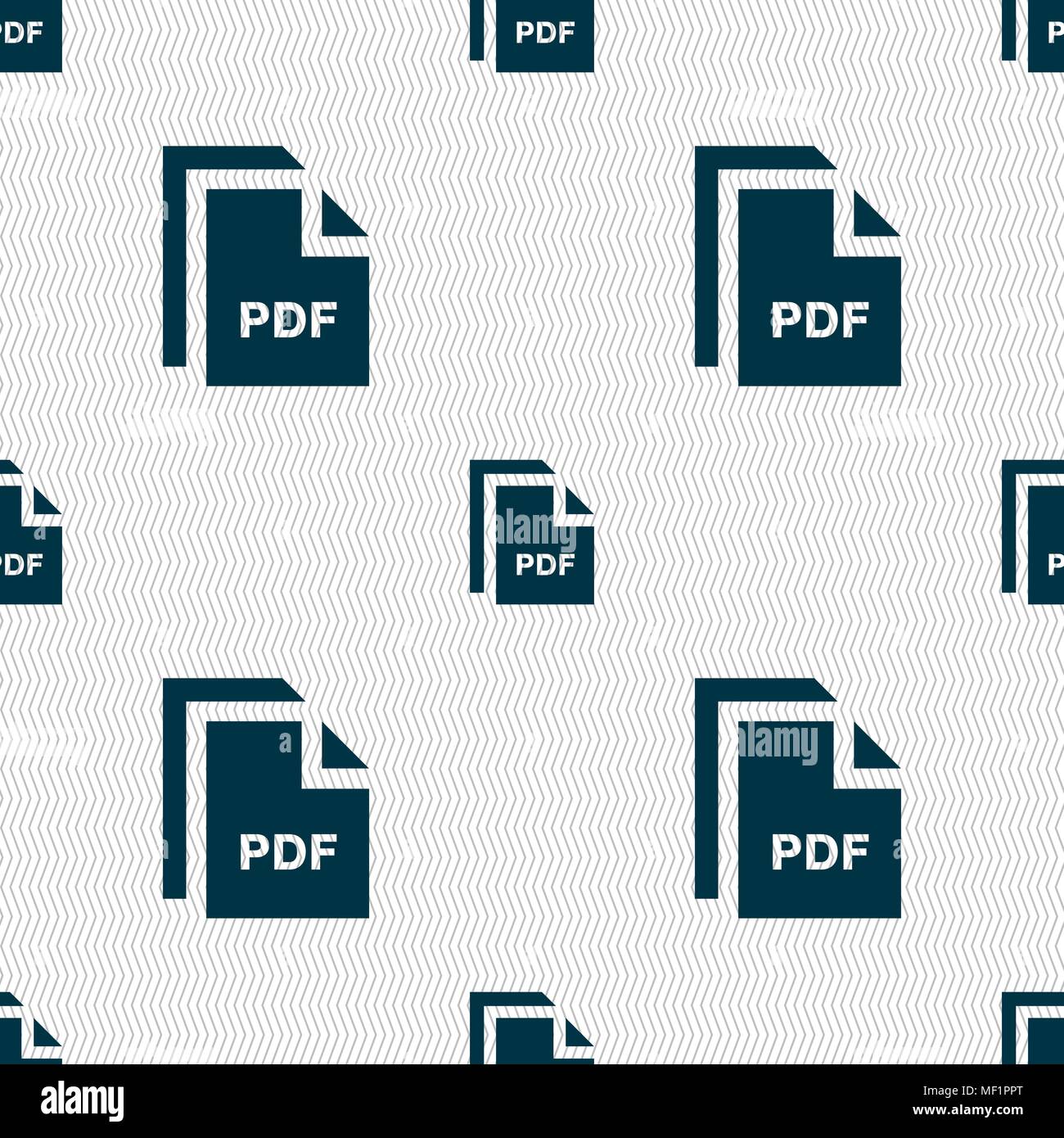 file PDF icon sign. Seamless pattern with geometric texture. Vector ...