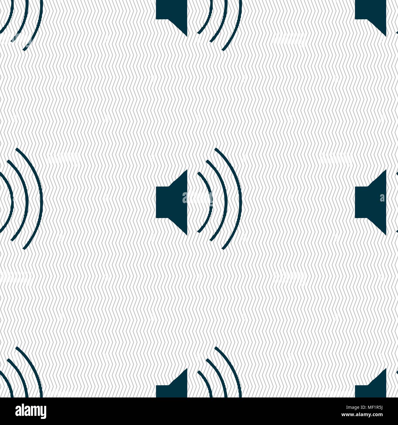 volume, sound icon sign. Seamless pattern with geometric texture ...
