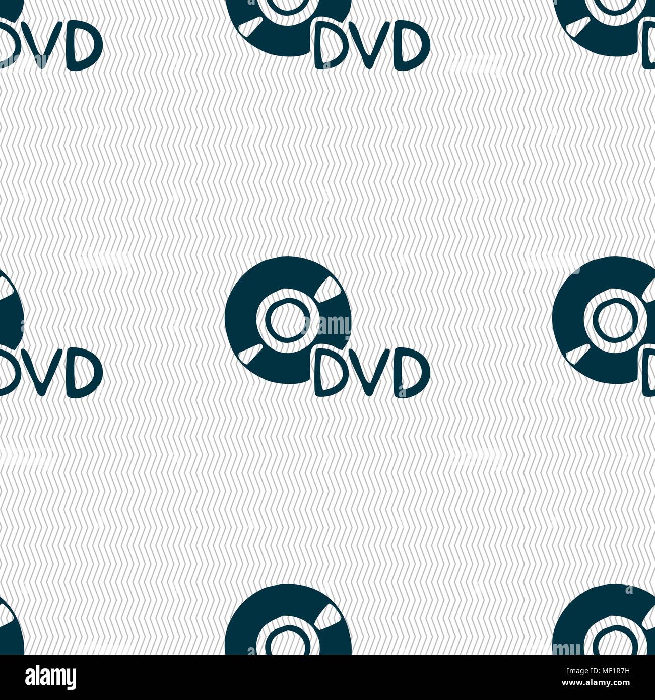 dvd icon sign. Seamless pattern with geometric texture. Vector ...
