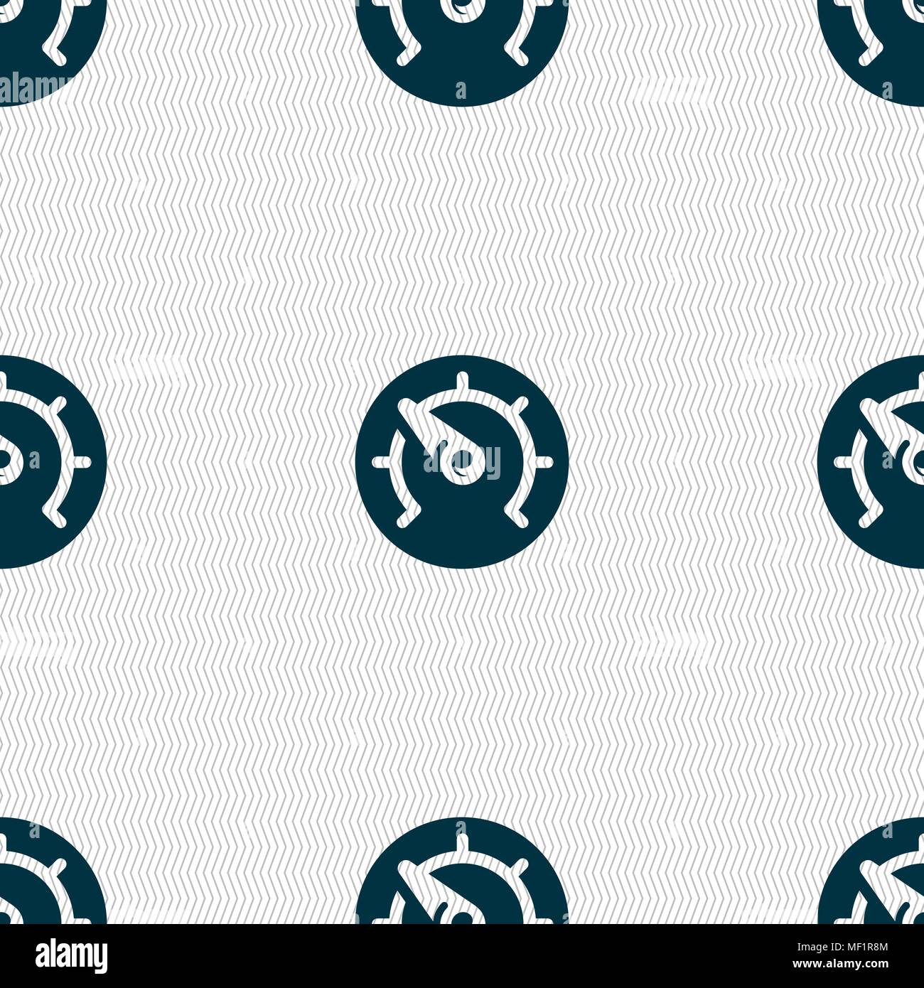 speed, speedometer icon sign. Seamless pattern with geometric texture ...