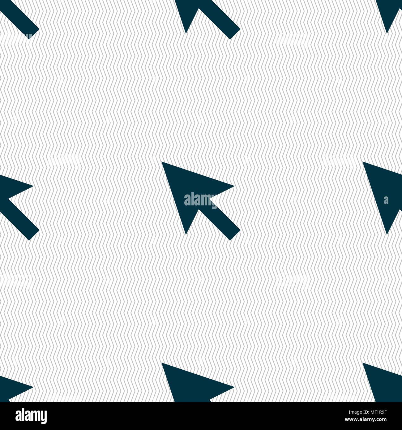 arrow cursor, computer mouse icon sign. Seamless pattern with geometric texture. Vector ...