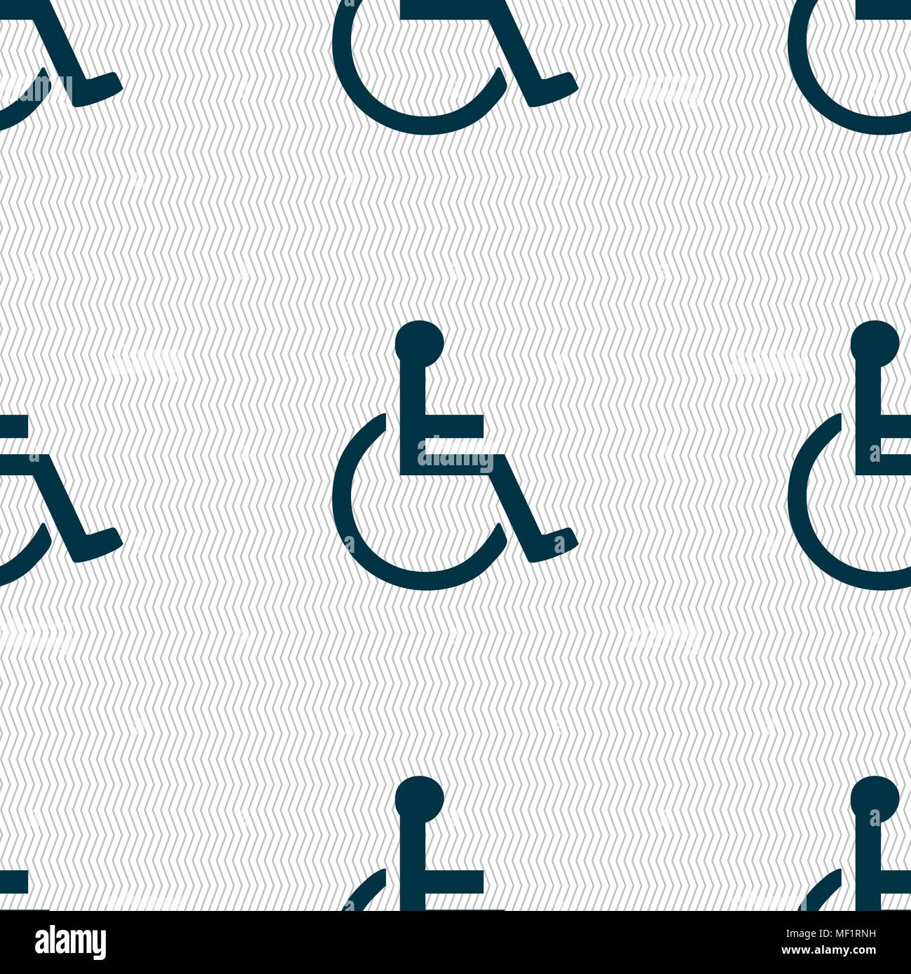 disabled icon sign. Seamless pattern with geometric texture. Vector ...