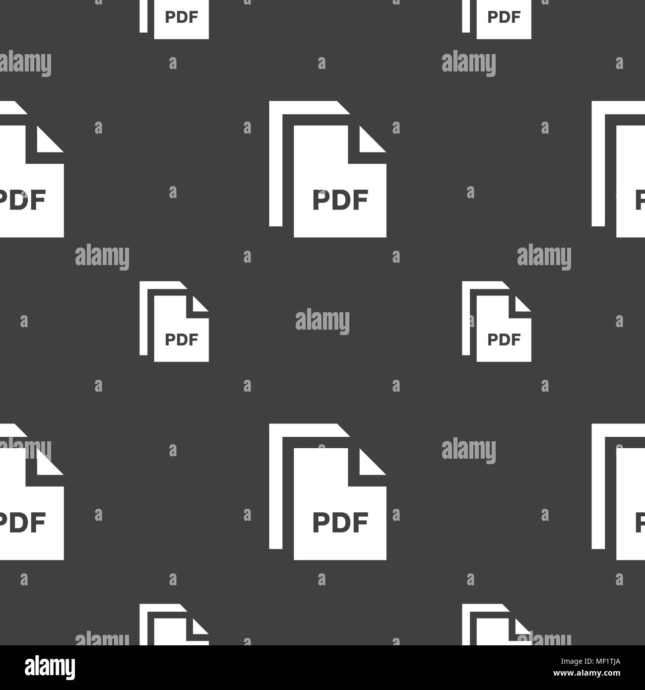 file PDF icon sign. Seamless pattern on a gray background. Vector ...