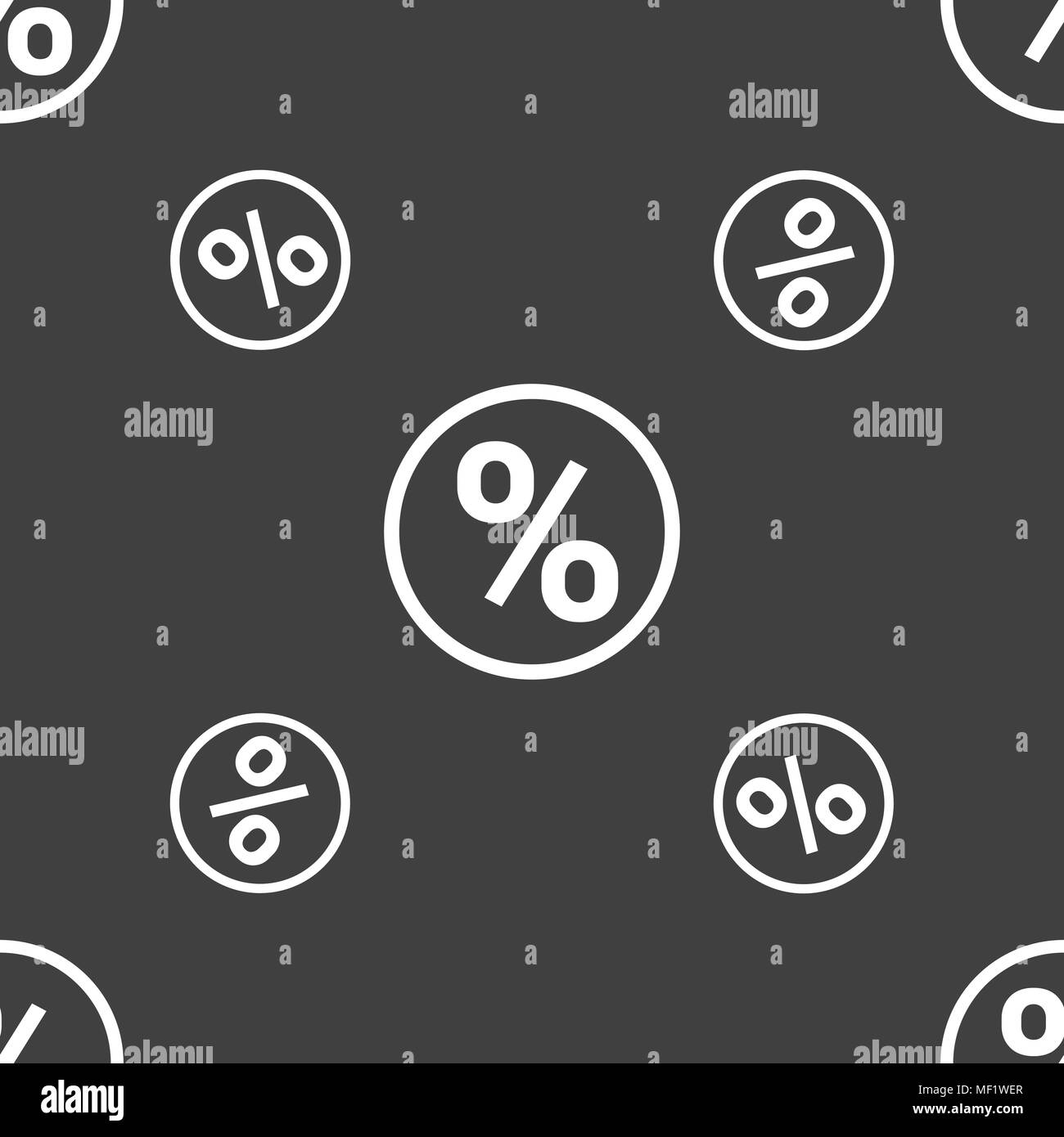 percentage discount icon sign. Seamless pattern on a gray background ...