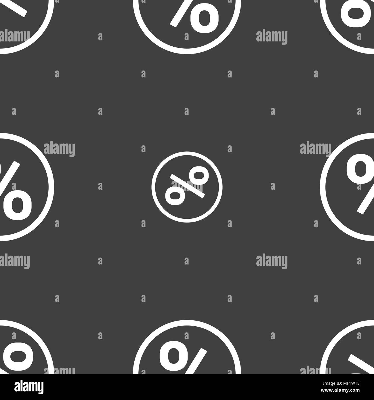 percentage discount icon sign. Seamless pattern on a gray background ...
