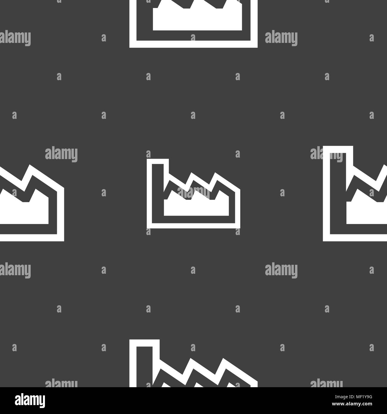 Chart icon sign. Seamless pattern on a gray background. Vector ...