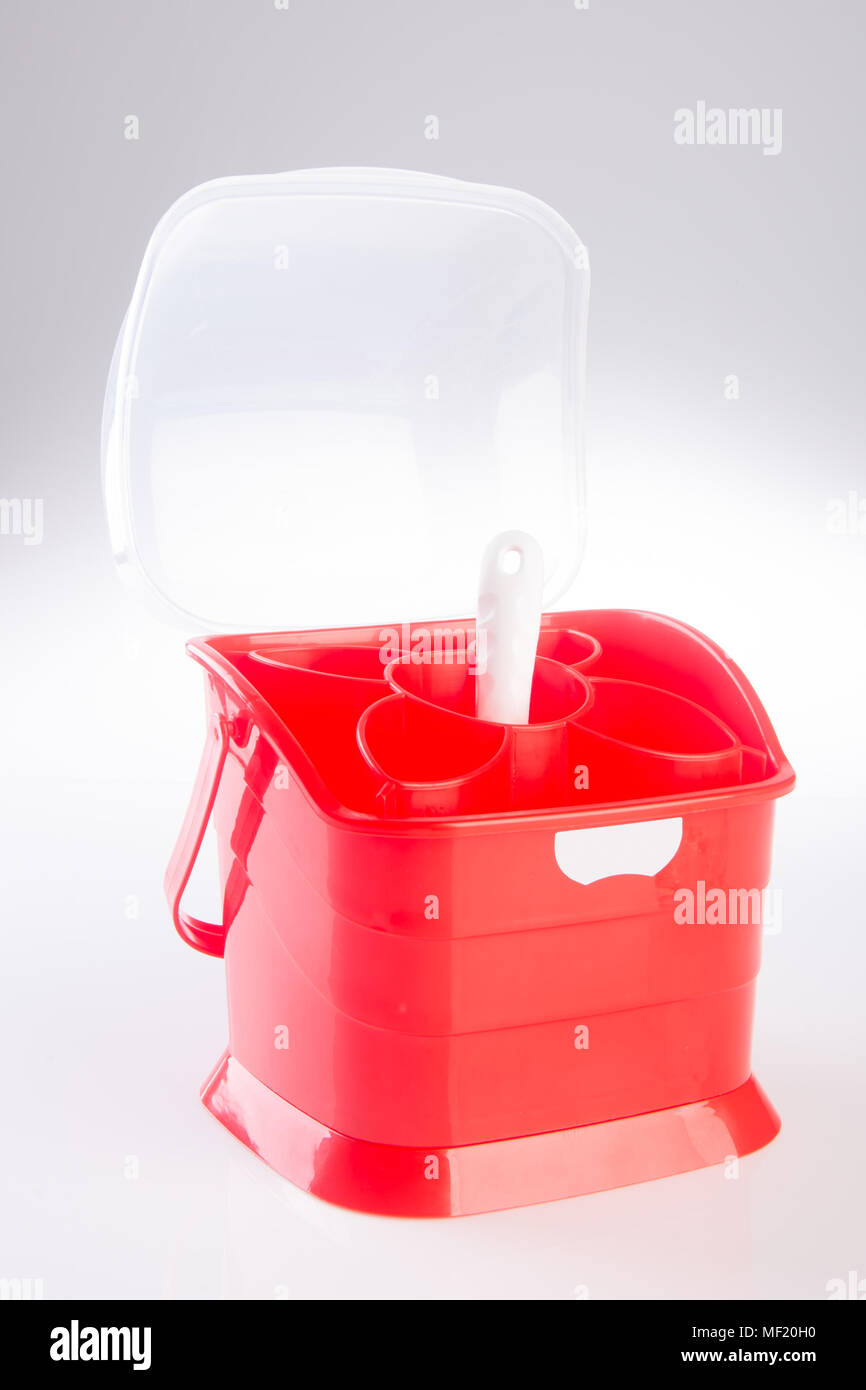 Kitchen utensils holder on the background Stock Photo - Alamy