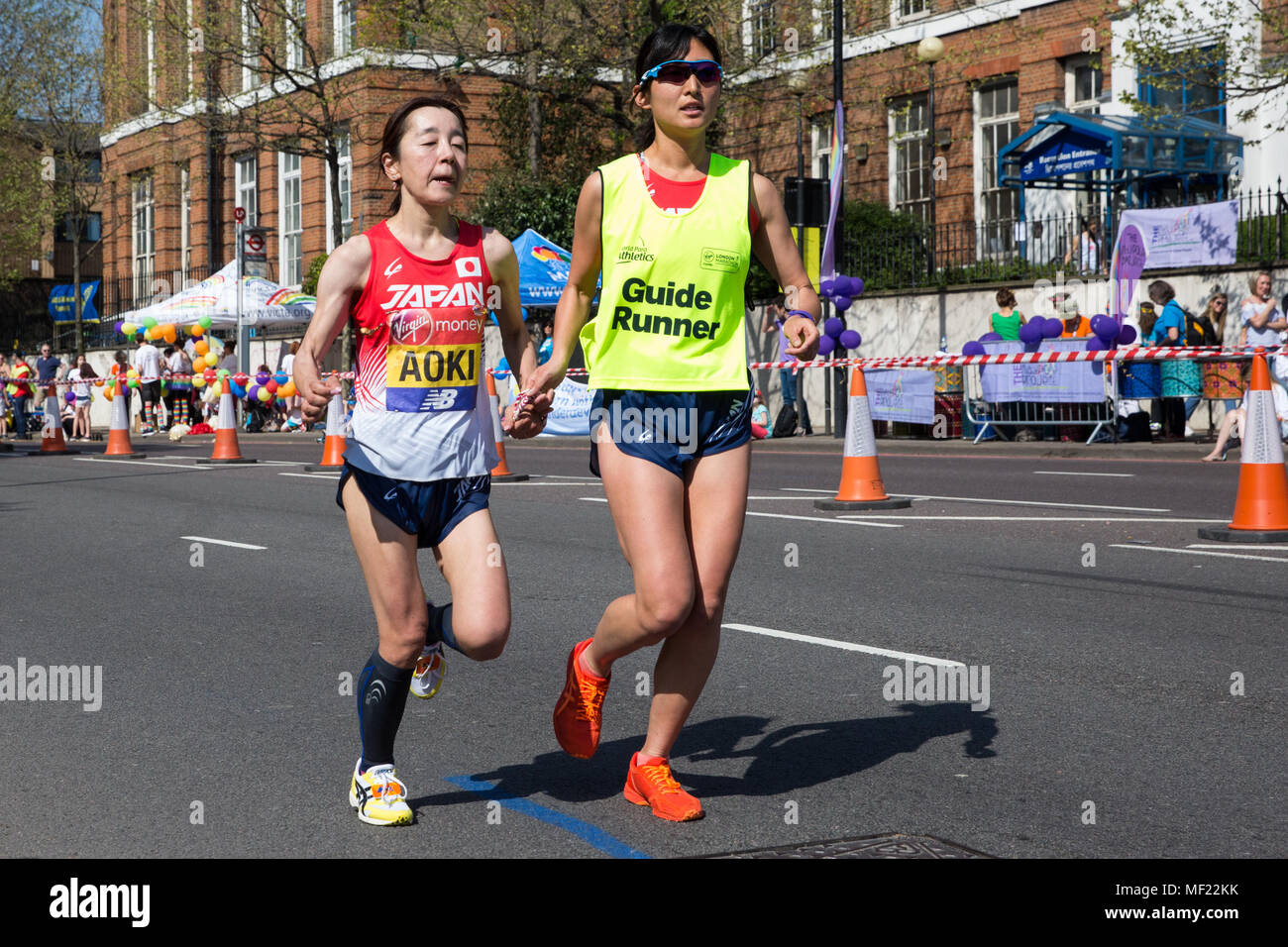 London, UK. 22nd April, 2018. Yoko Aoki of Japan competes in the World ...