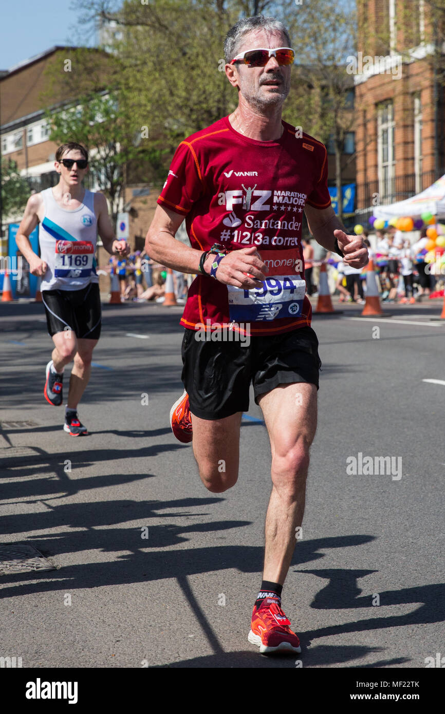 London, UK. 22nd April, 2018. Martin Fiz of Spain competes in the 2018 ...