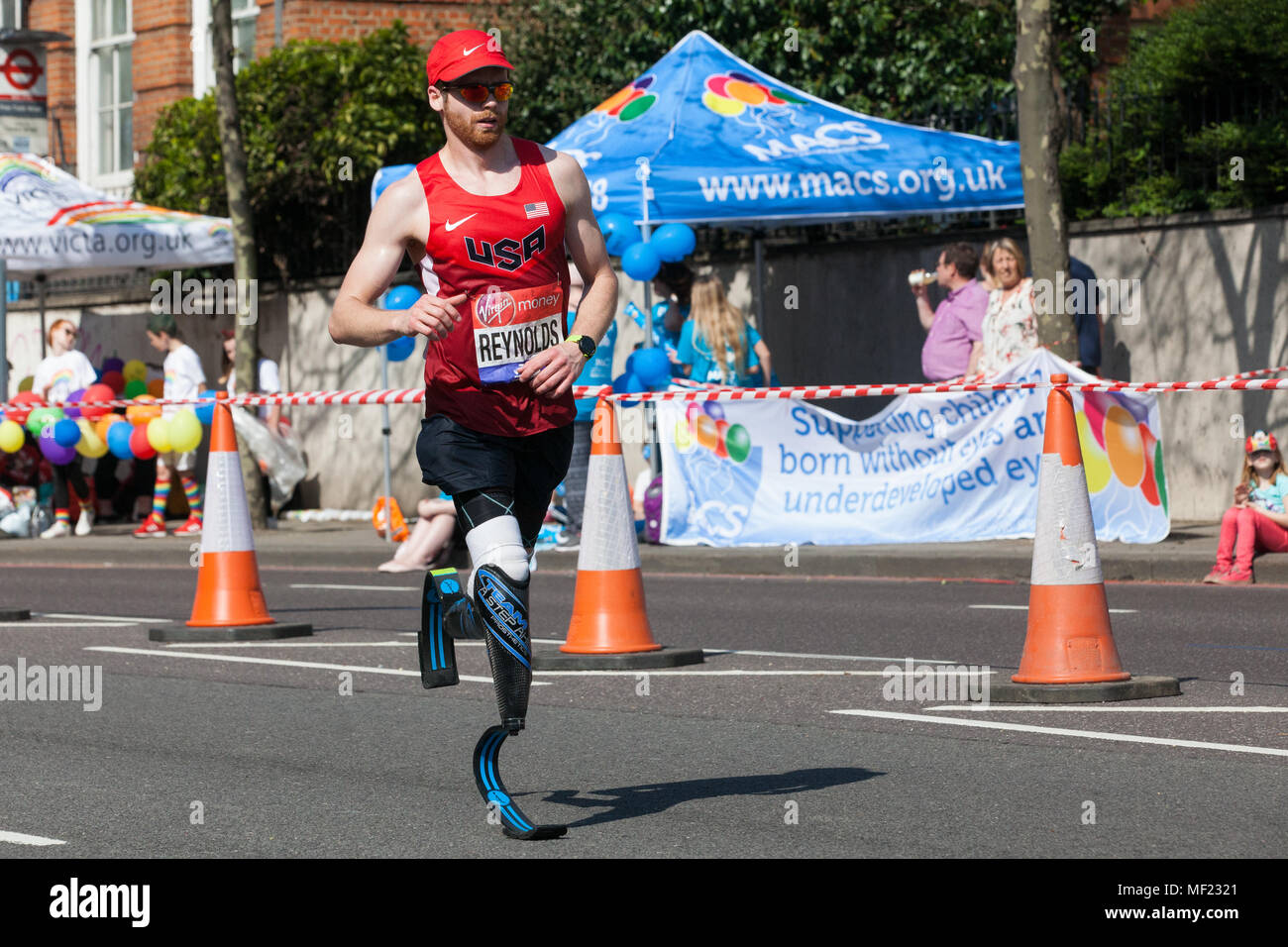 London, UK. 22nd April, 2018. Brian Reynolds of the United States ...
