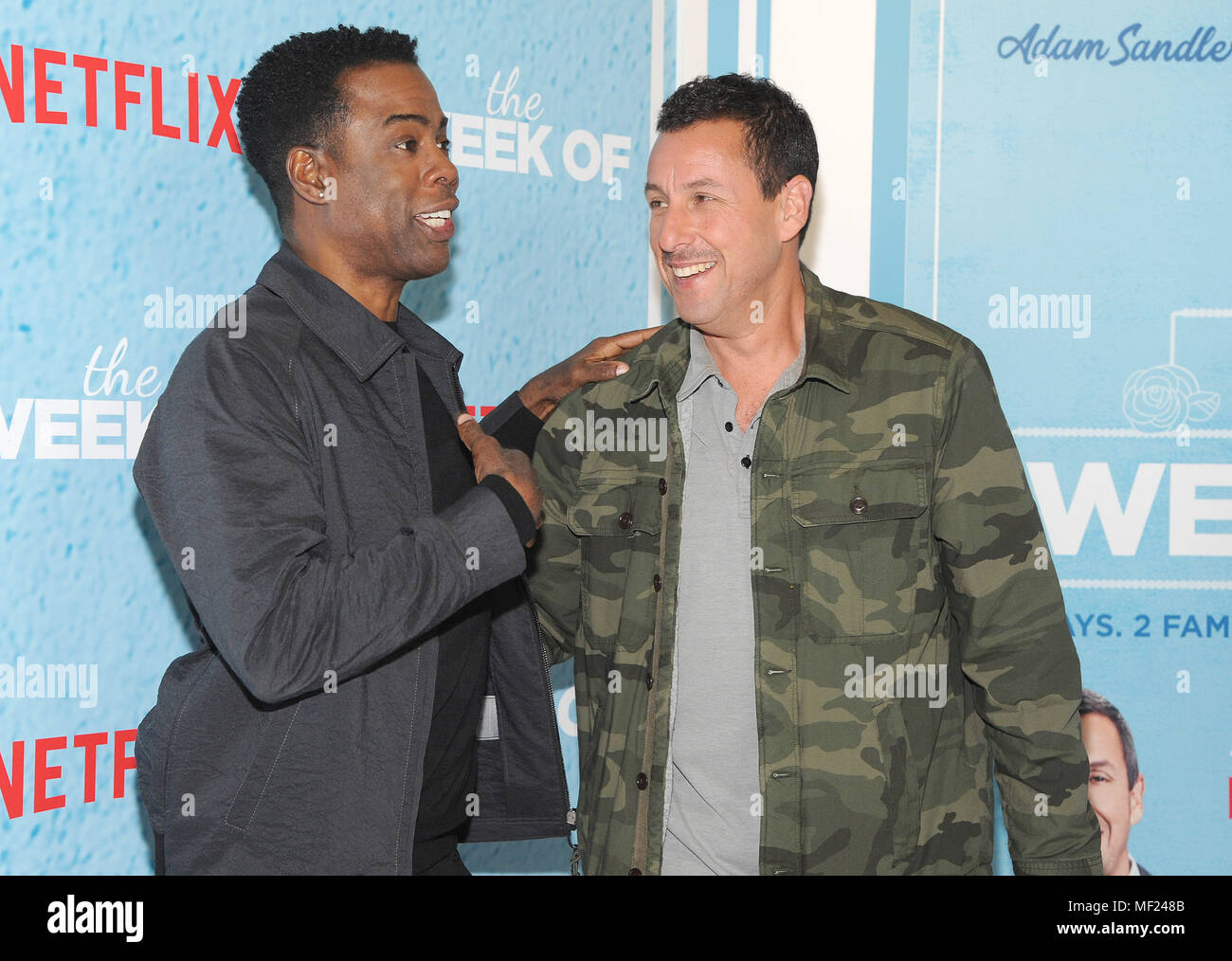 New York, NY, USA. 23rd Apr, 2018. Chris Rock and AdamSandler attend ...