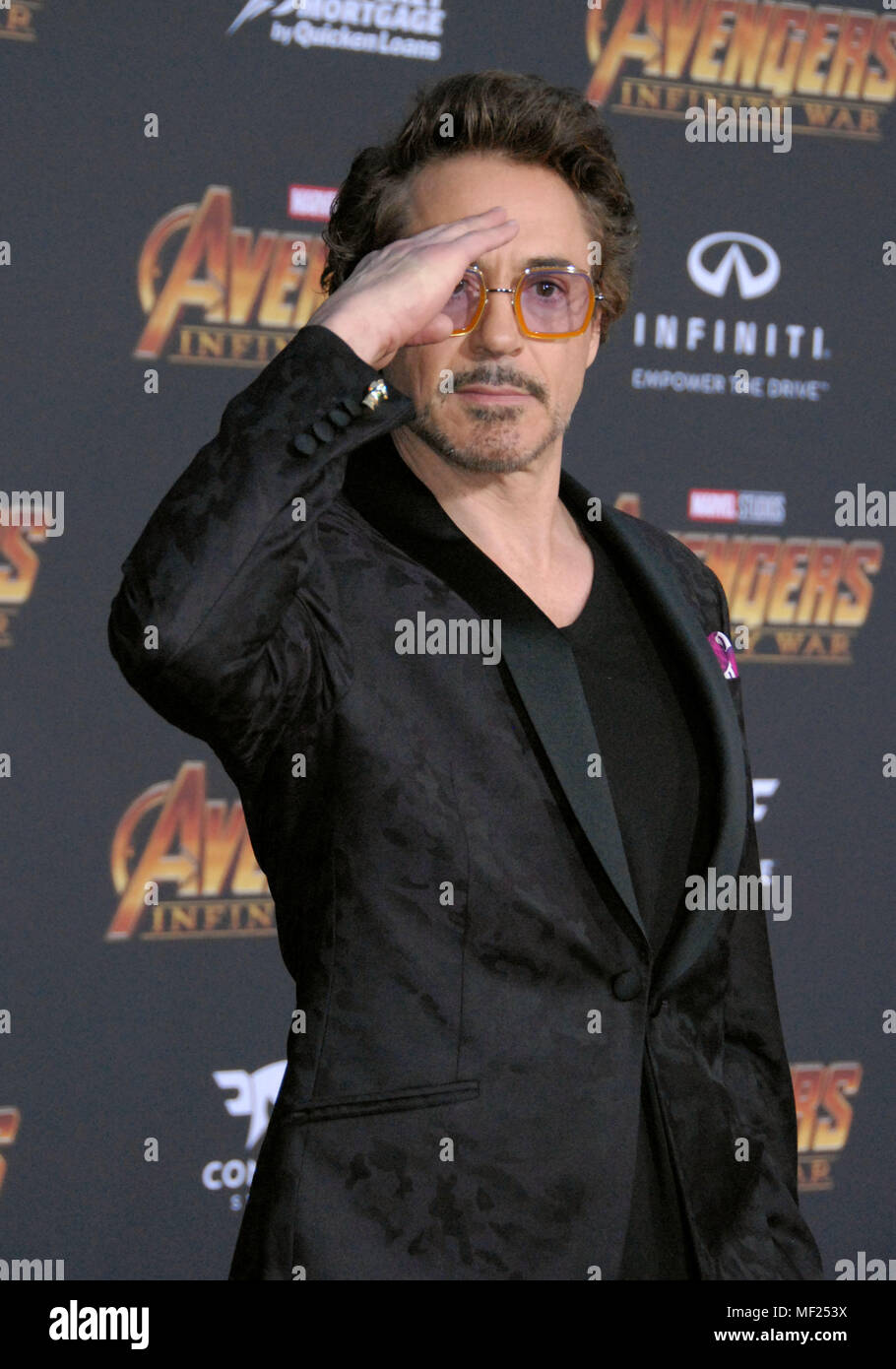 Los Angeles, California, USA. 23rd April, 2018. Actor Robert Downey, Jr ...
