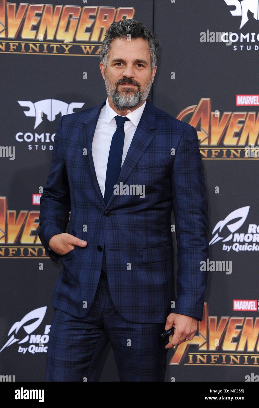 Los Angeles, CA, USA. 23rd Apr, 2018. Mark Ruffalo at arrivals for ...