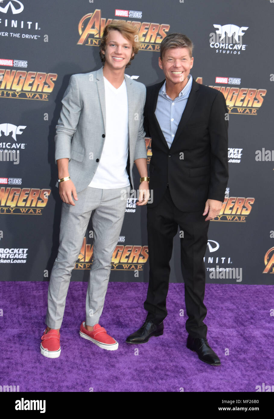 Los Angeles, California, USA. 23rd April, 2018. (L-R) Chase Liefeld and ...