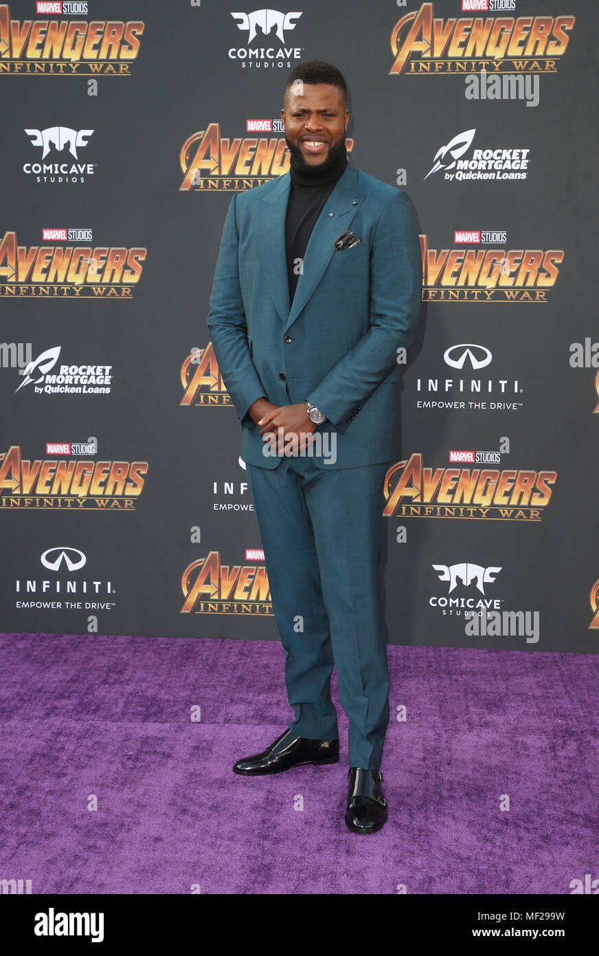 HOLLYWOOD, CA - APRIL 23: Winston Duke, at the World Premiere of ...