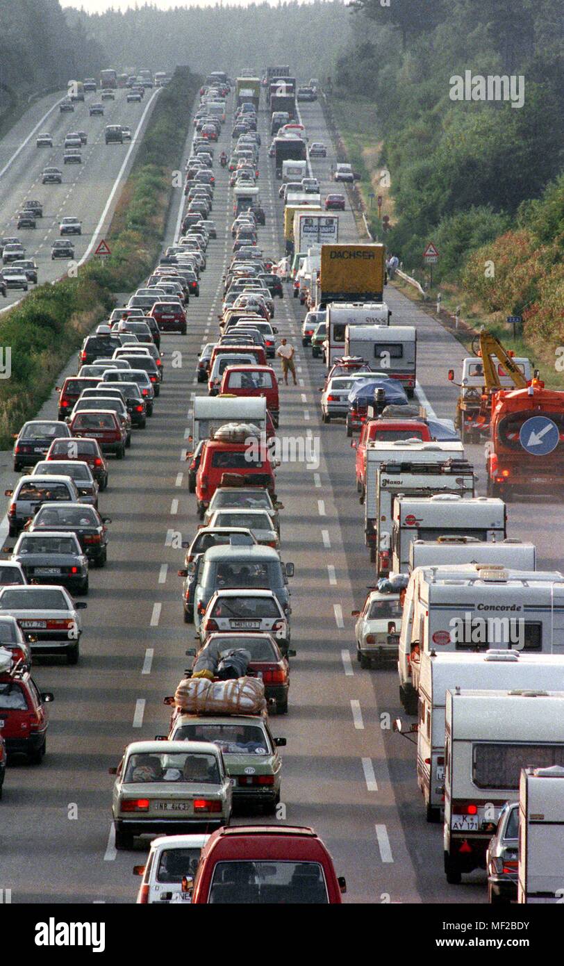 Holiday season - traffic jam time: Endless metal columns push on July ...