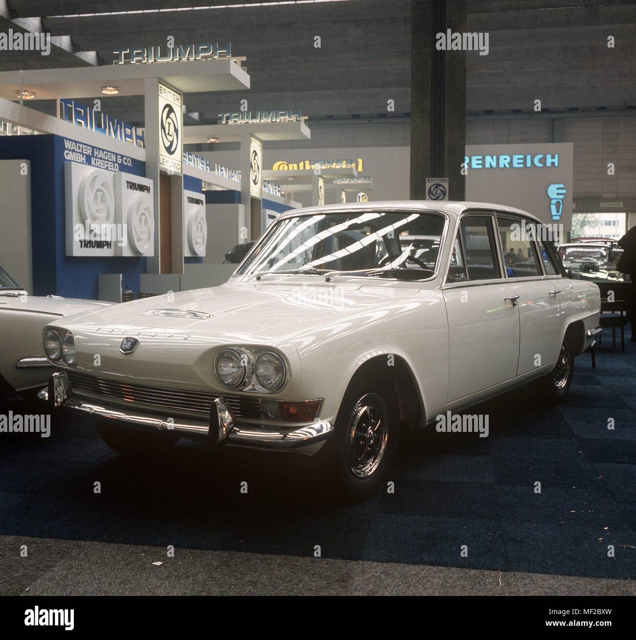 View of a white Triumph 2500 PI, taken in 1969. | usage worldwide Stock ...