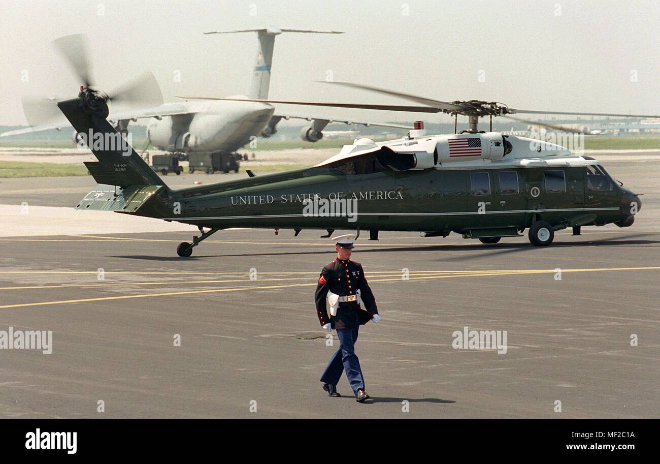 Marine One, the helicopter of the American President, stands on 14.5. ...