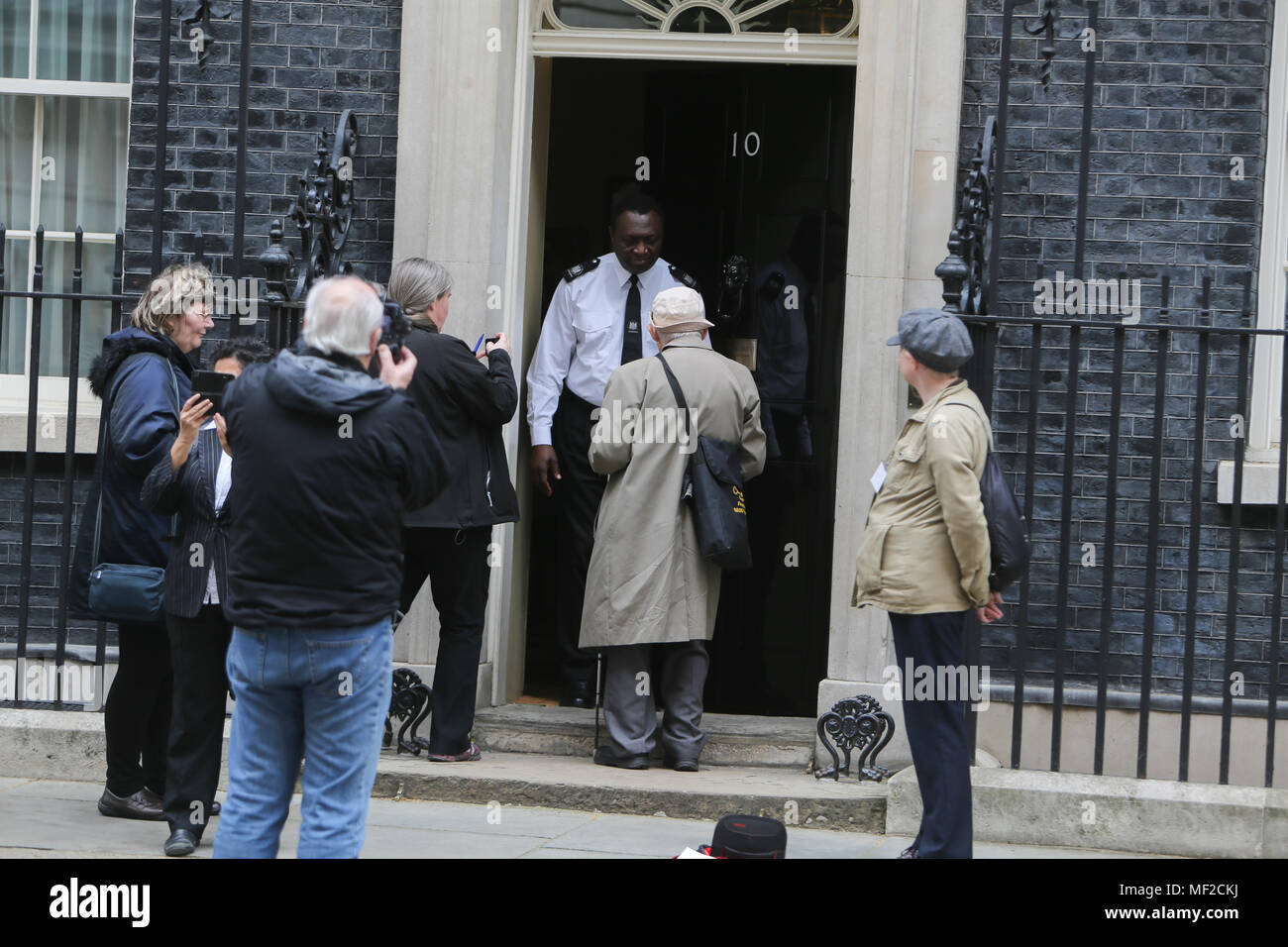 London UK 24 April 2018.Shared space is an urban design approach that ...