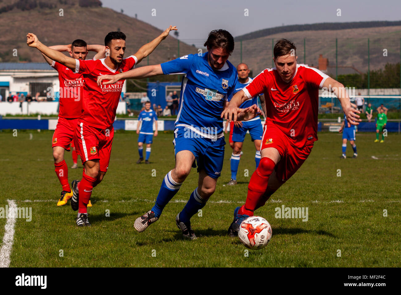 Port Talbot Town Striker Josh Humphries leads the attack. Port Talbot ...