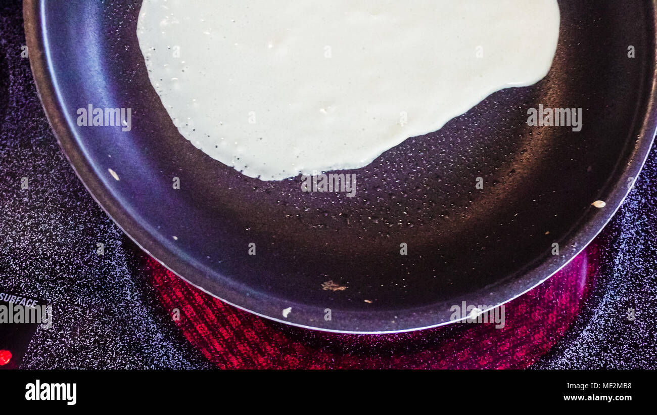 Making russian pancakes from scratch hi-res stock photography and ...