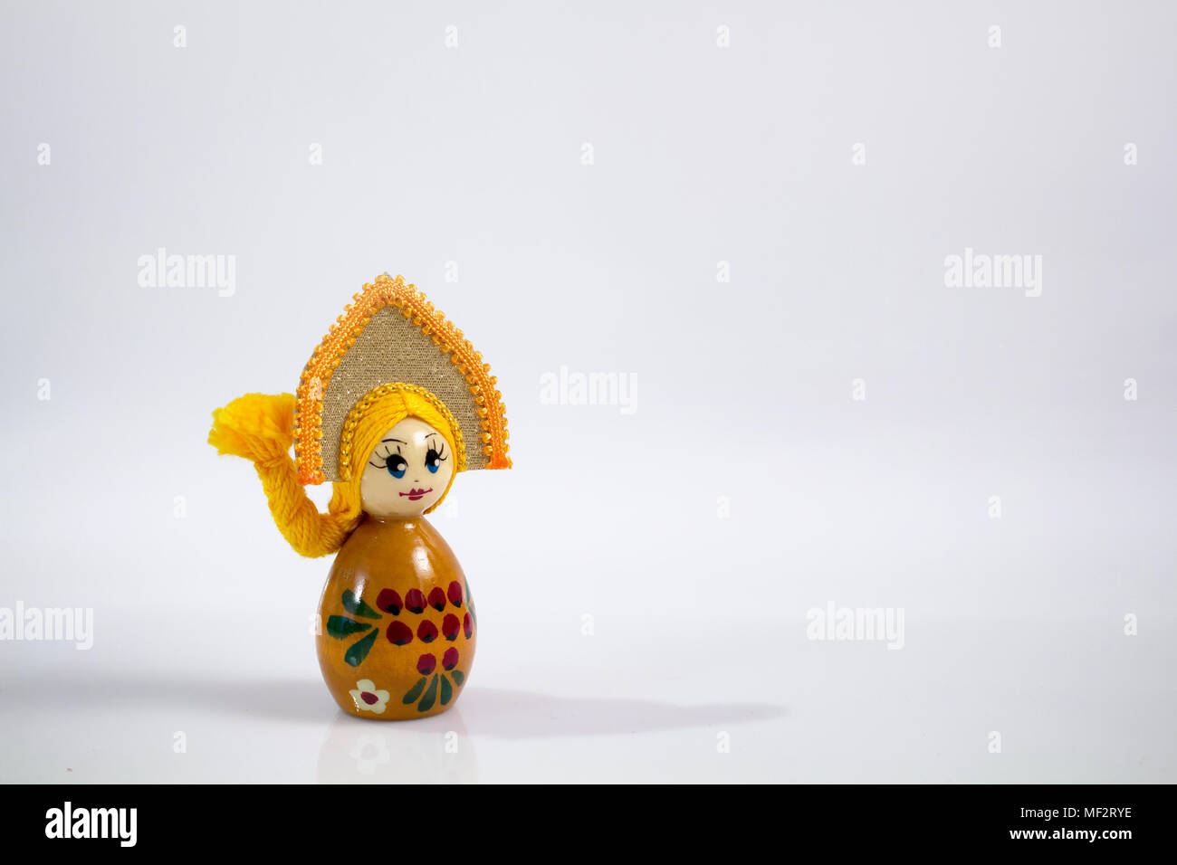 Isolated traditional, wooden Russian toy with white background Stock ...