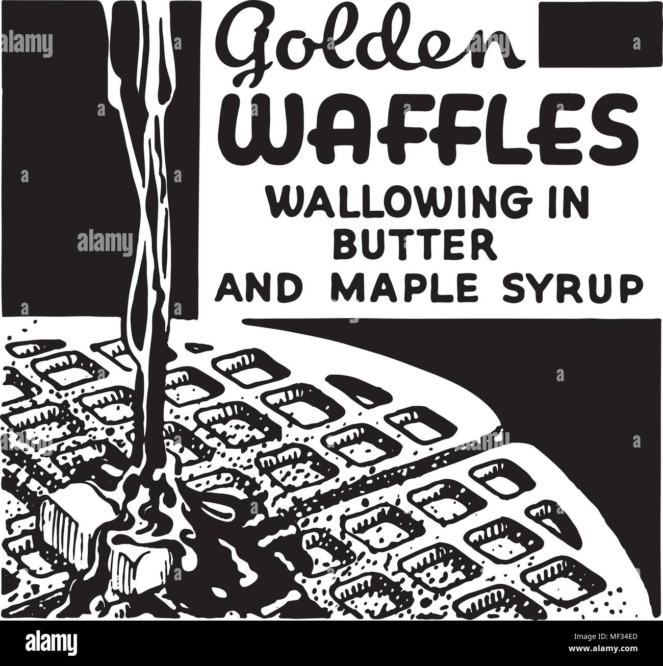 Waffles vector vectors hi-res stock photography and images - Alamy