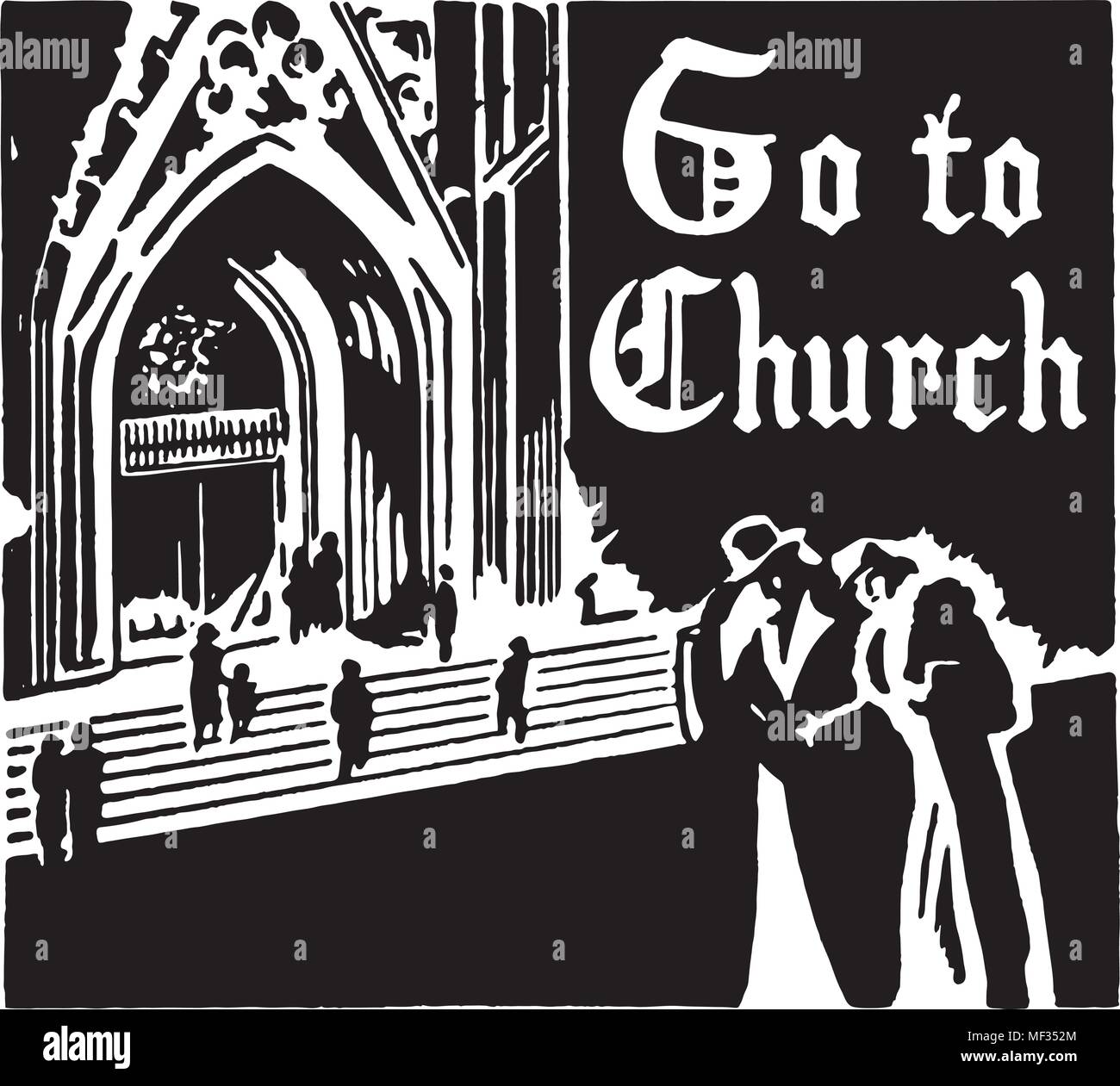 1950s church Stock Vector Images - Alamy