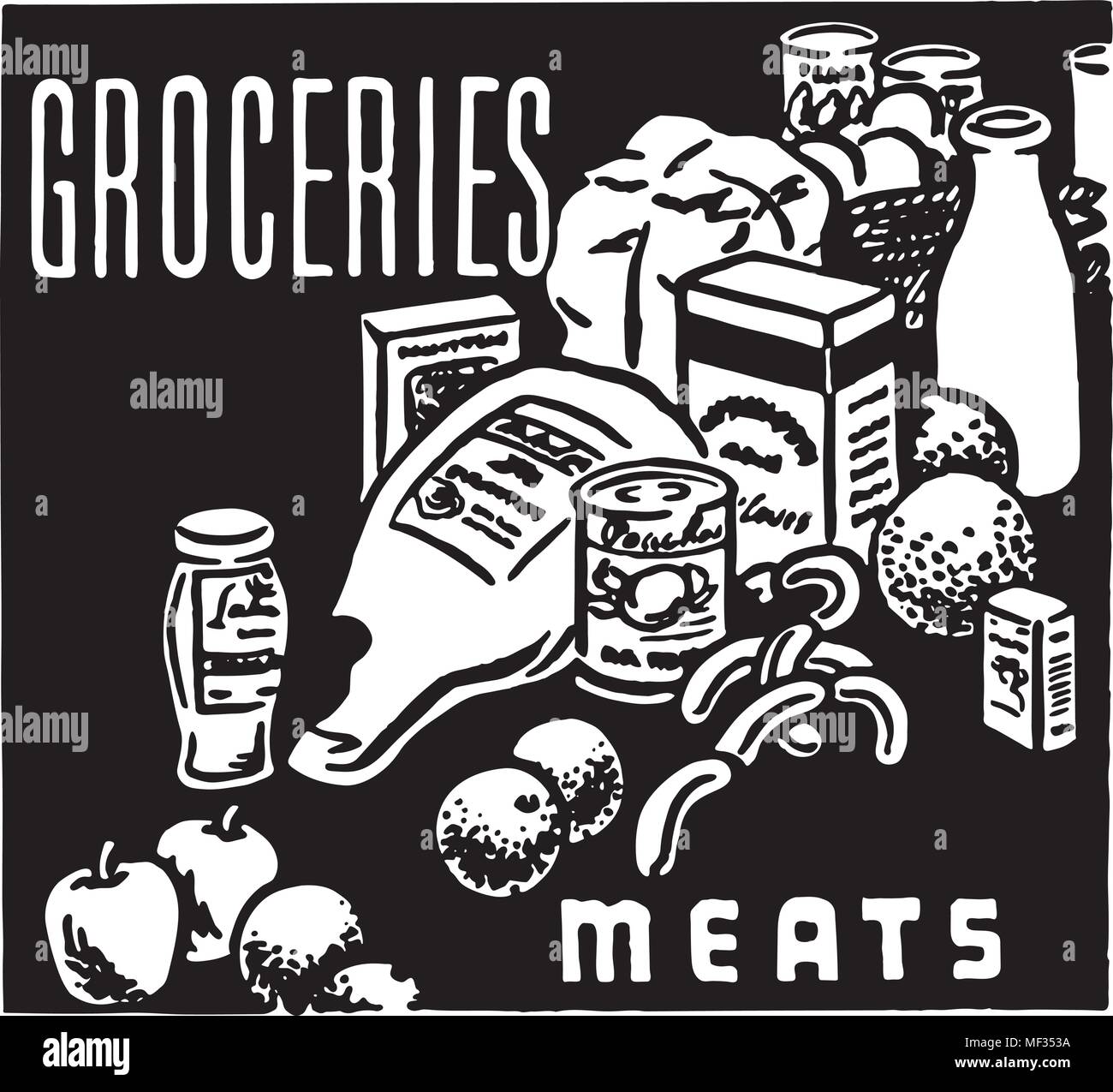 Sausage and apples Stock Vector Images - Alamy