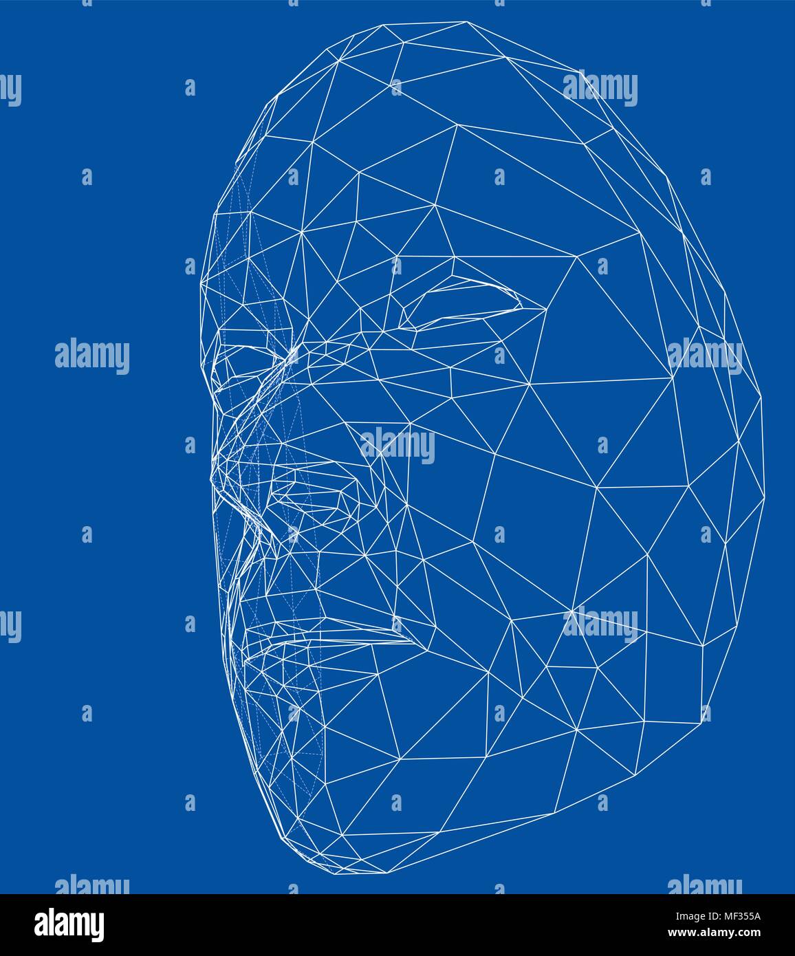 Wire-frame abstract human face Stock Vector Image & Art - Alamy