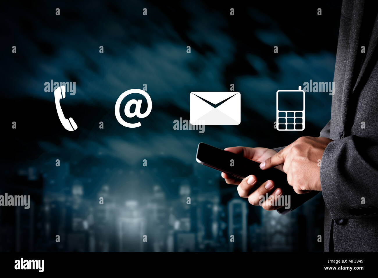 CONTACT US (Customer Support Hotline people CONNECT Stock Photo - Alamy