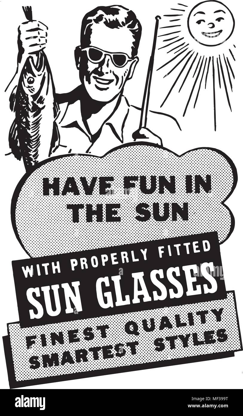 Have Fun In The Sun - Retro Clipart Banner Stock Vector Image & Art - Alamy