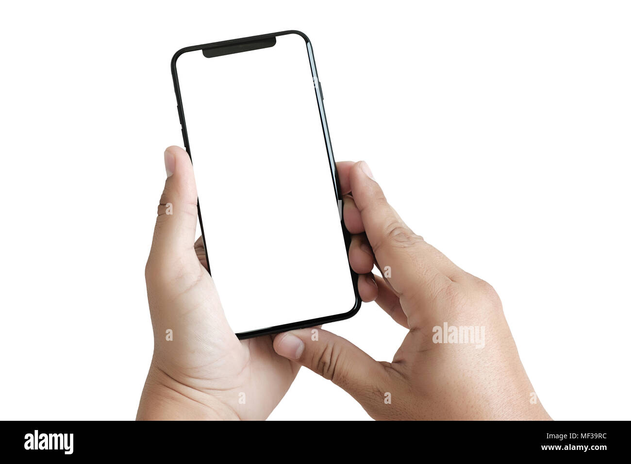 new phone Technology smartphone with blank screen and modern frame less ...