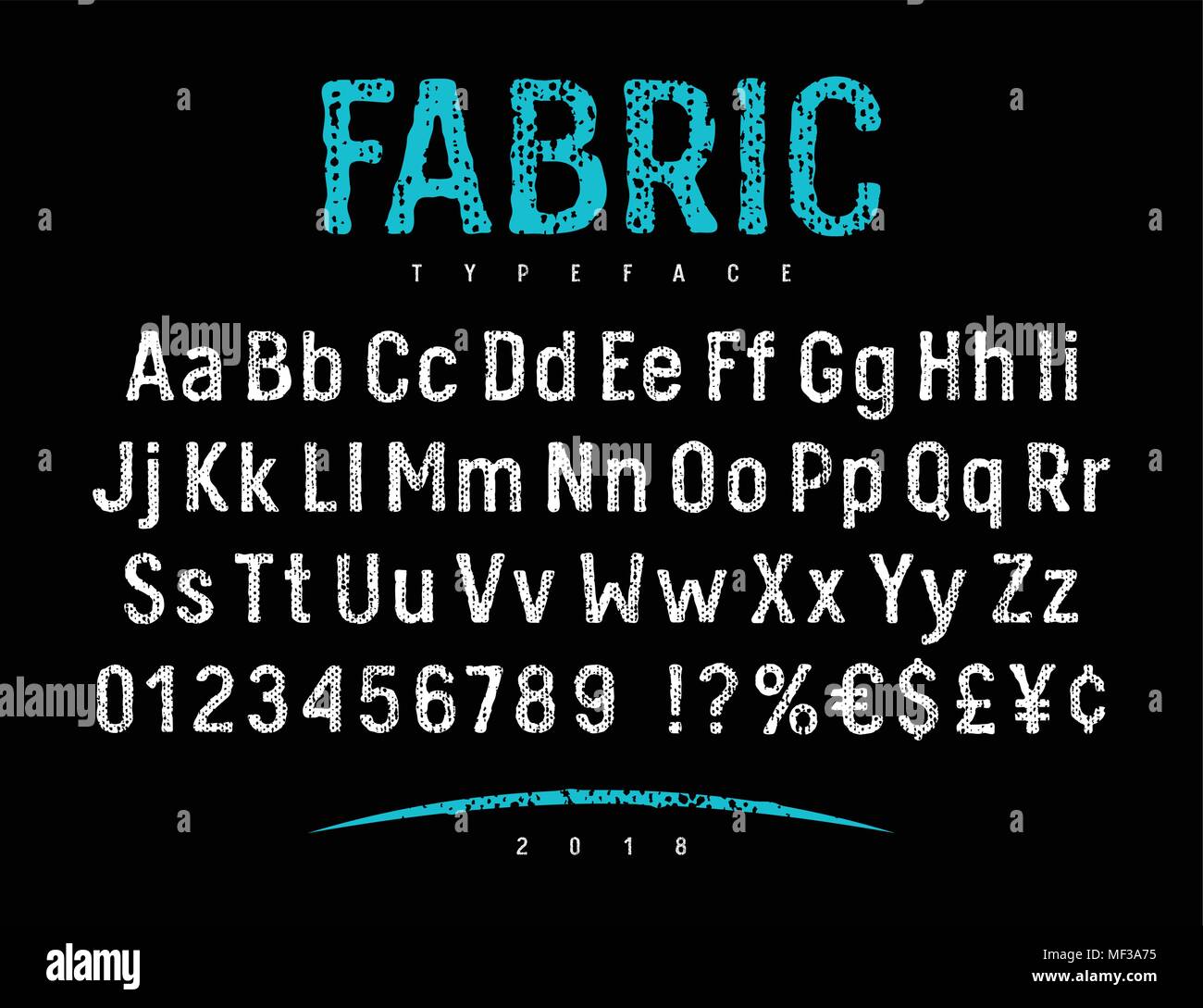 Grunge font with rough fabric texture. Rough stamp alphabet. Vectors ...