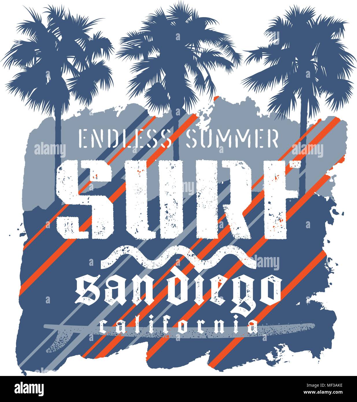 Surfing artwork. Surf California t-shirt graphic design. Vintage ...