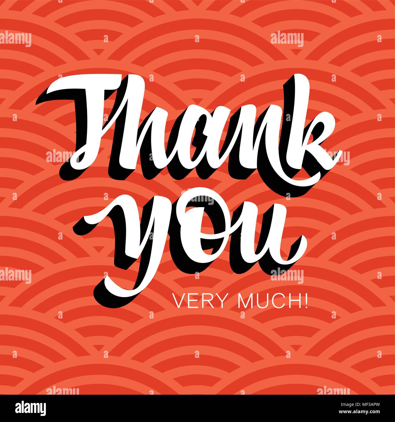 Thank You Handwritten Inscription Hand Drawn Lettering Thank You Card