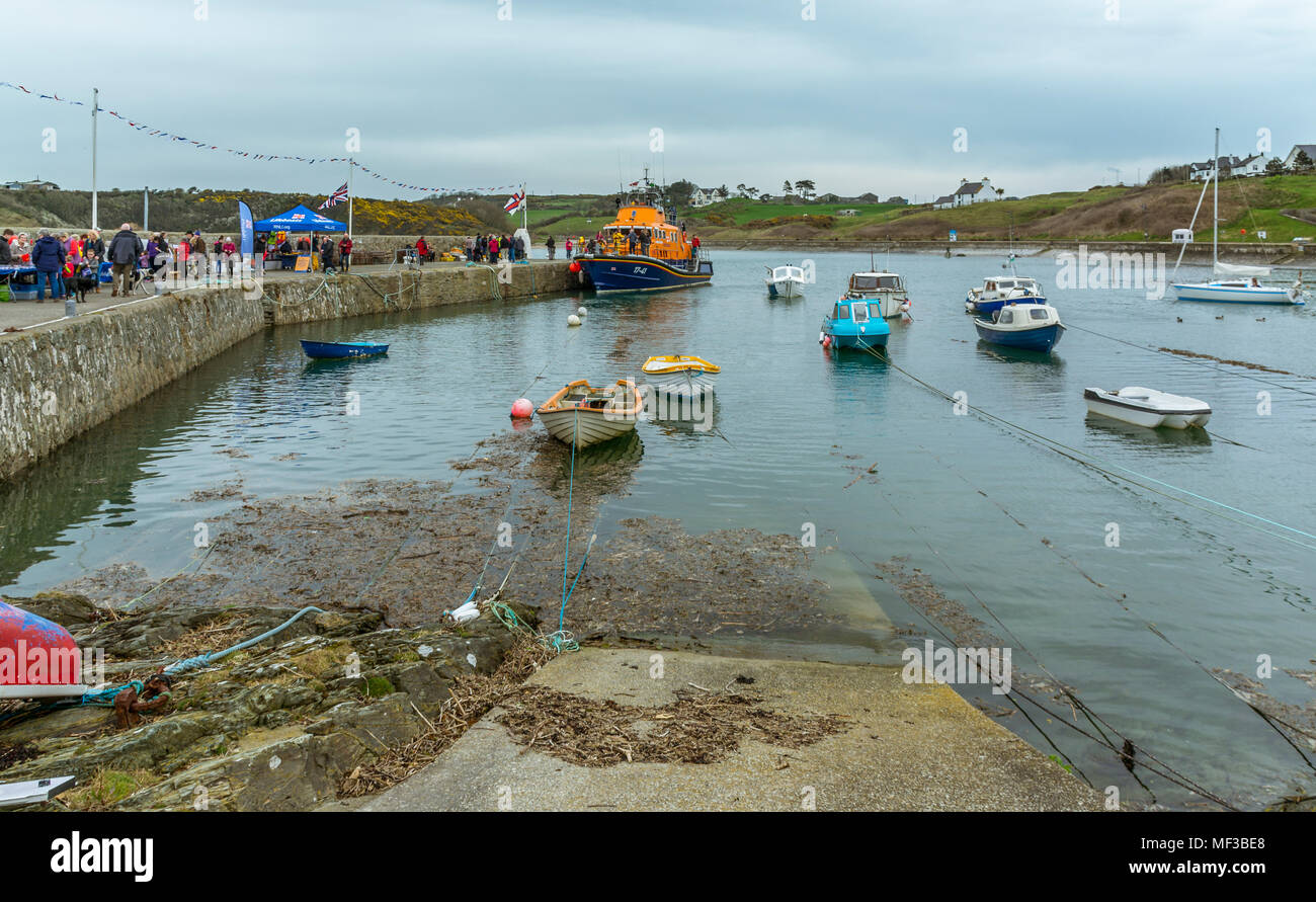 RNLI Sea Awareness Day held at the Pier, Cemaes on Anglesey. Event held ...