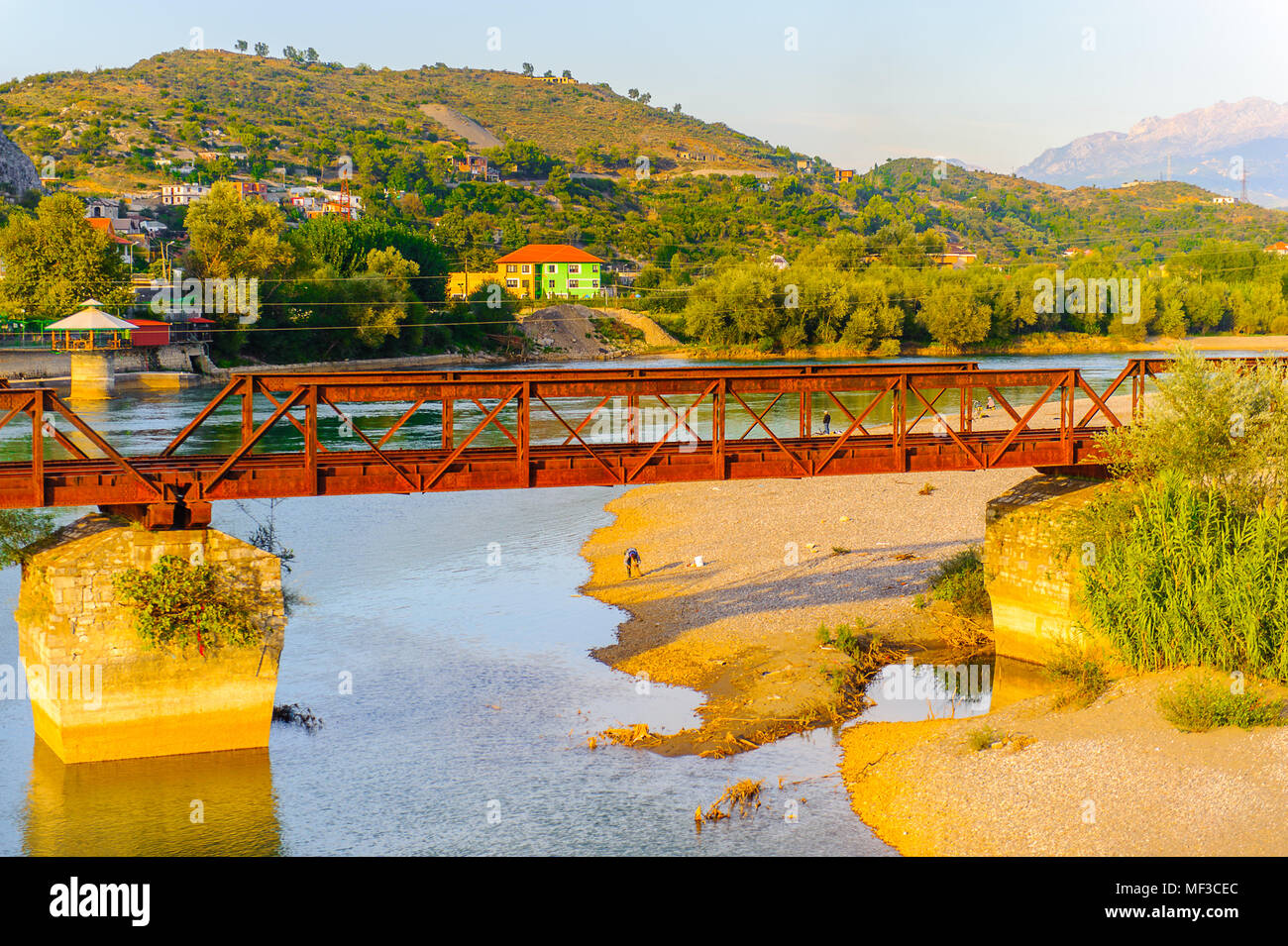 Old destroyed bridge in Shkoder, Albania Stock Photo - Alamy