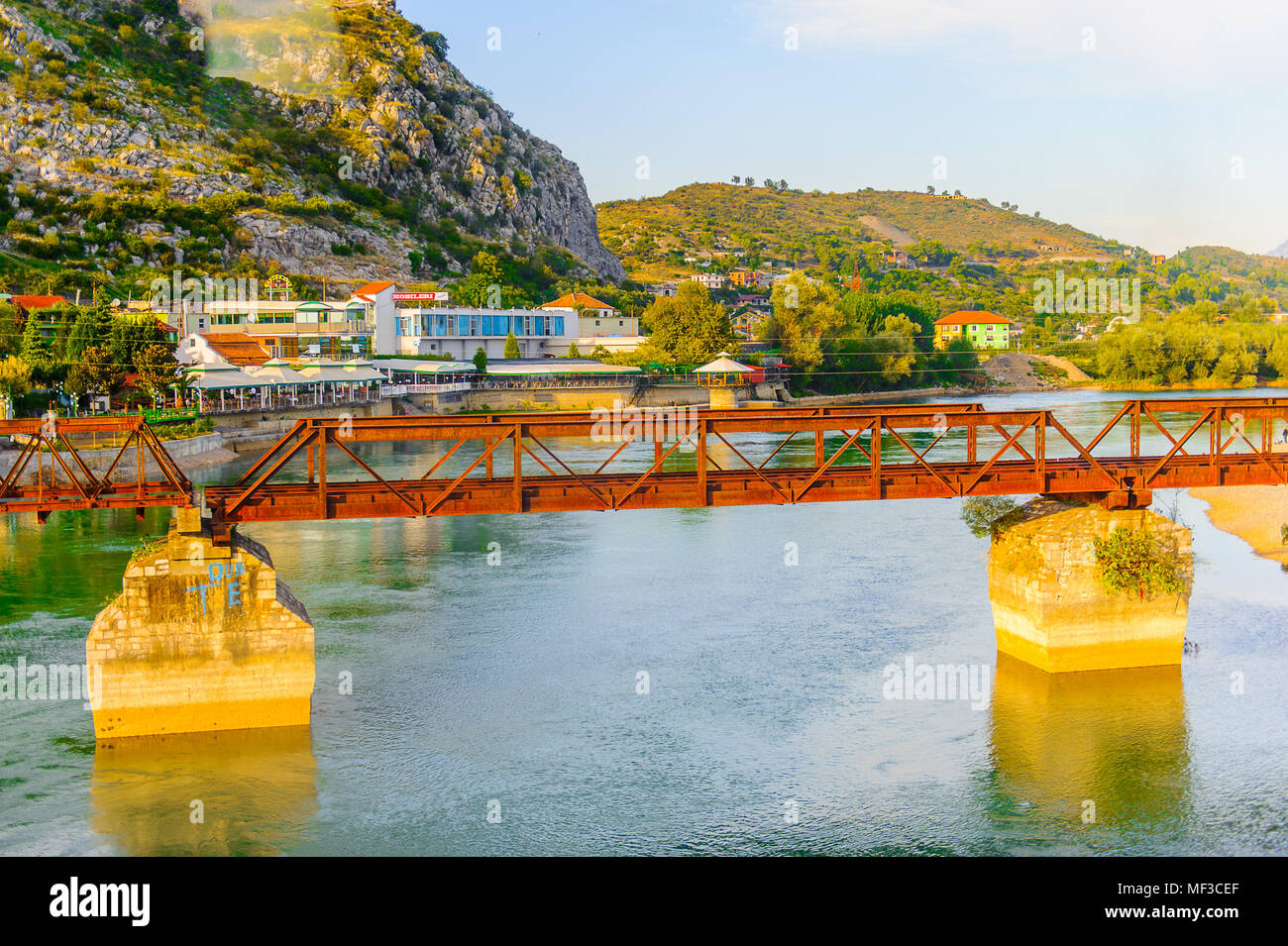 Old destroyed bridge in Shkoder, Albania Stock Photo - Alamy