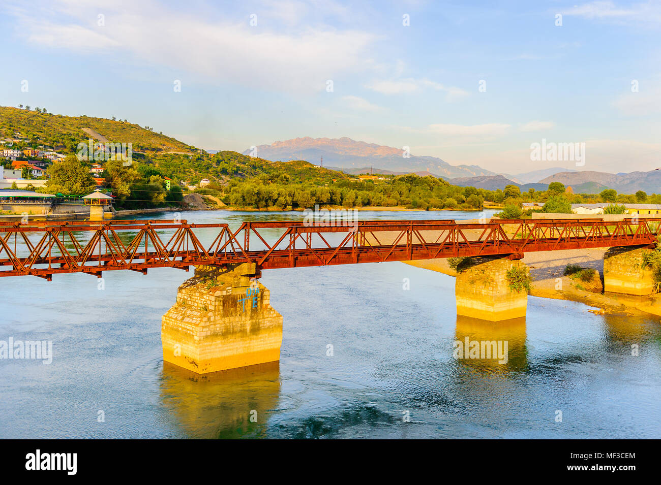 Old destroyed bridge in Shkoder, Albania Stock Photo - Alamy