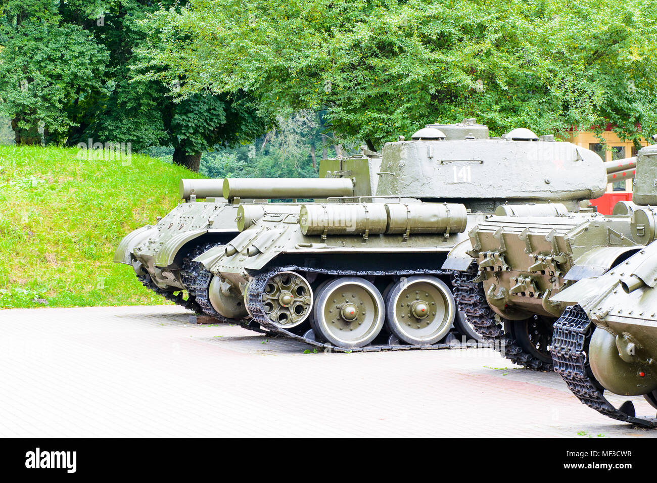 Tanks in the Brest Fortress, Brest, Belarus. It is one of the Soviet ...