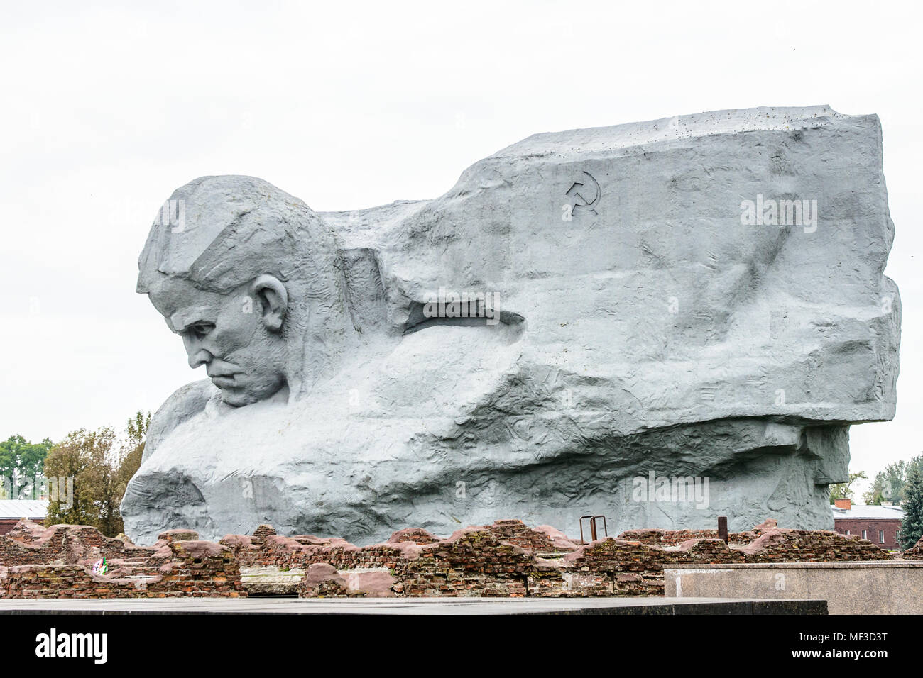 War monument in the Brest Fortress, Brest, Belarus. It is one of the ...
