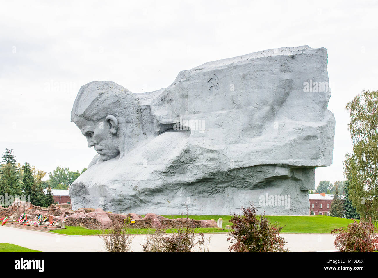 War monument in the Brest Fortress, Brest, Belarus. It is one of the ...