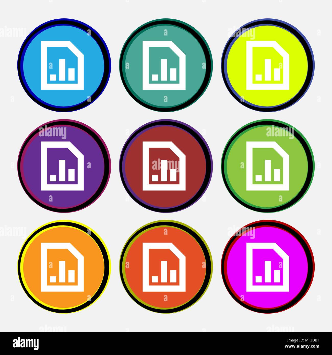 Growth and development concept. graph of Rate icon sign. Nine multi ...